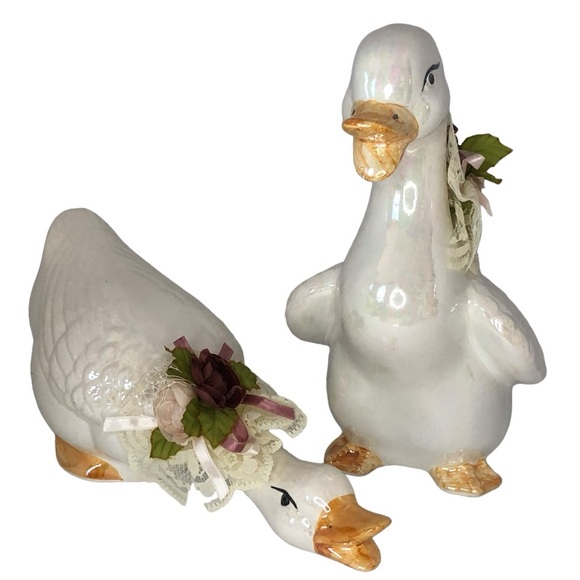 Accents | Vintage Pair Of White Ceramic Ducks | Poshmark